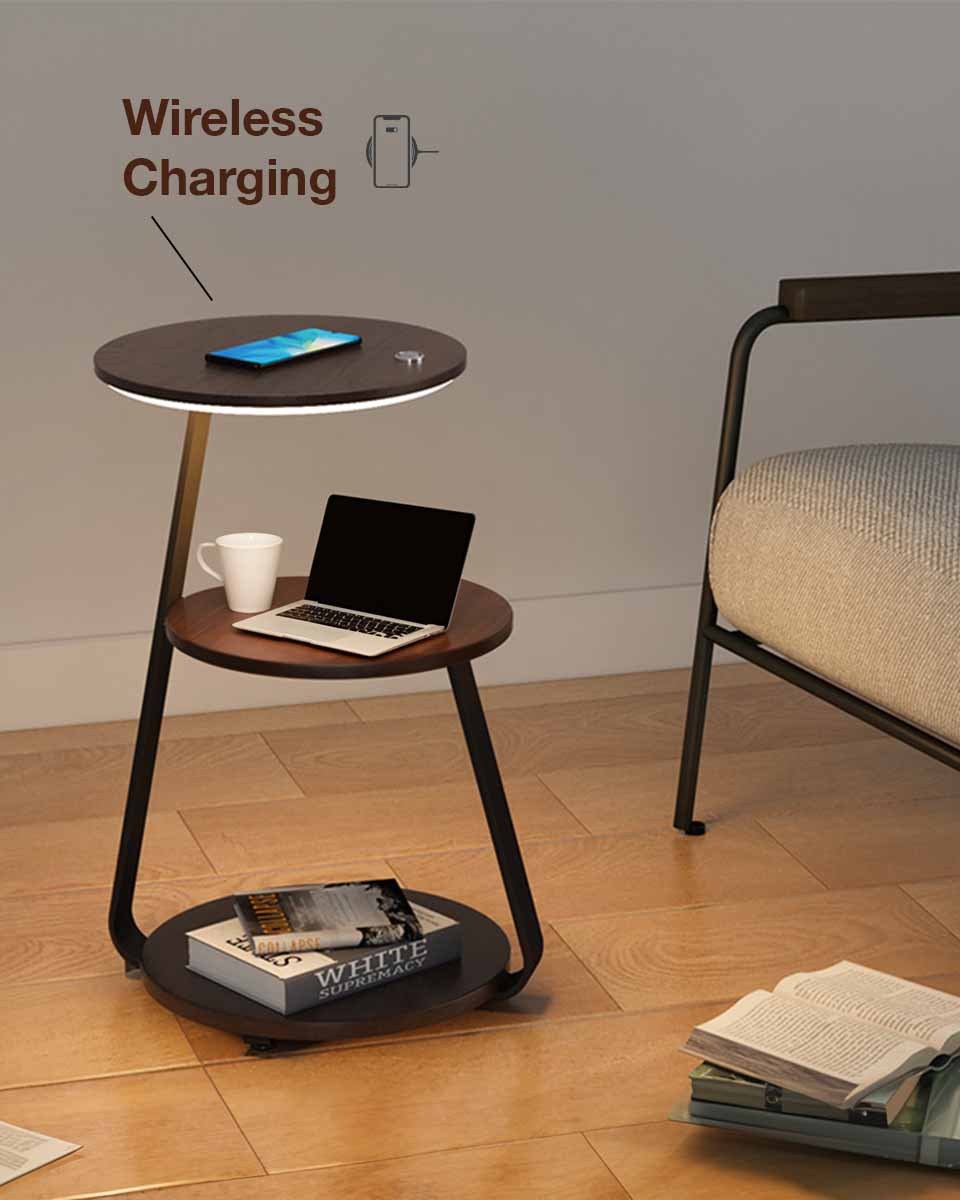 SMART TABLE - Table with wireless charging and bluetooth speaker ...
